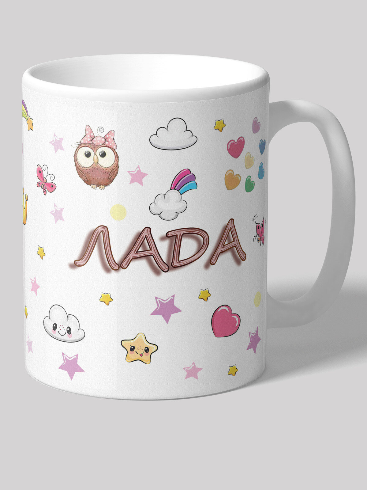 Кружка cooperative.moscow " Лада, Единорог" (Ладе, дочке) , 330 мл, 1 шт