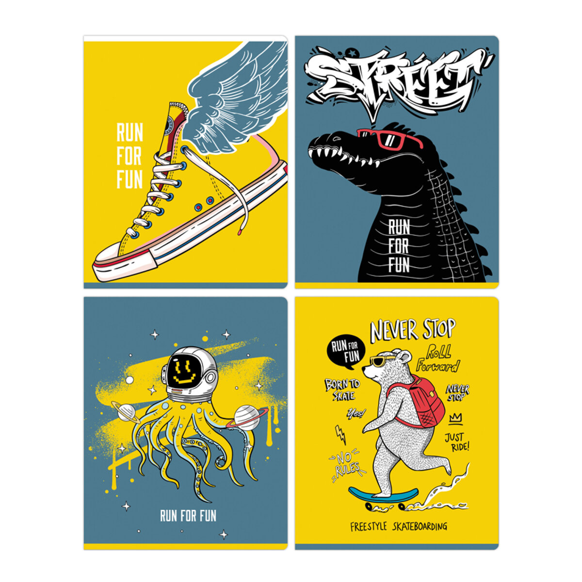 Комплект 192 шт, Тетрадь 60л, А5, линия BG "Never stop"