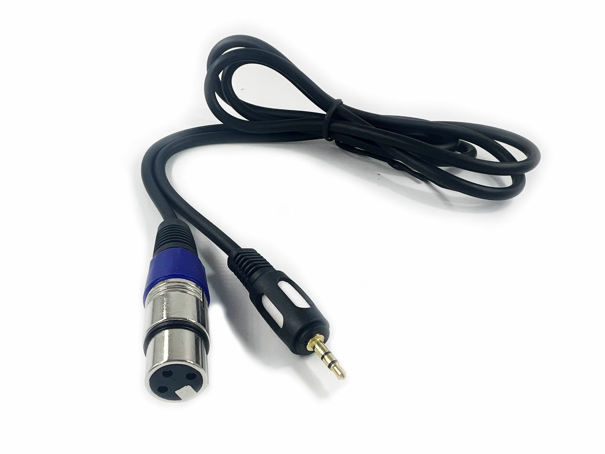 Кабель XLR гнездо - Jack 3.5 мм штекер стерео позолоченный (1.5 метра)