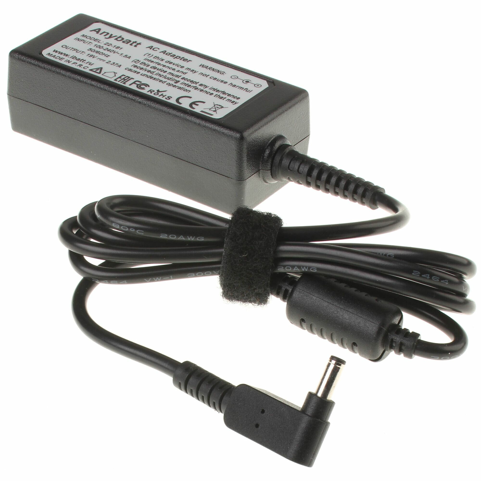 Блок питания Anybatt 19V 2,37A , 45W, разъём 4.0*1.3 mm для ноутбуков Asus Zenbook UX32A, UX31A, UX21A, X553MA