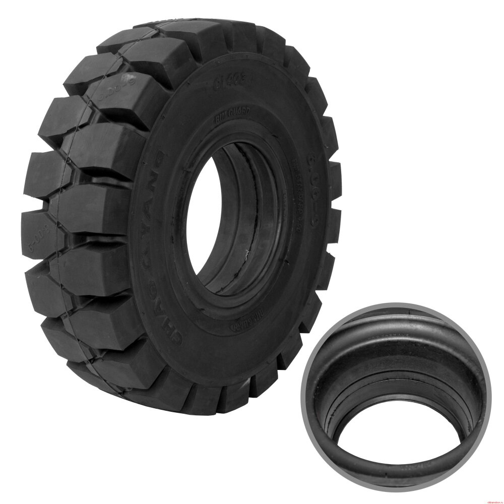 Шина цельнолитая с буртом 6.00-9 CHAOYANG (CL403S) PR4