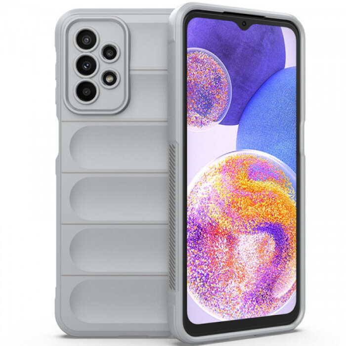 Flex Silicone Противоударный чехол для Samsung Galaxy A23 с защитой камеры и микрофиброй