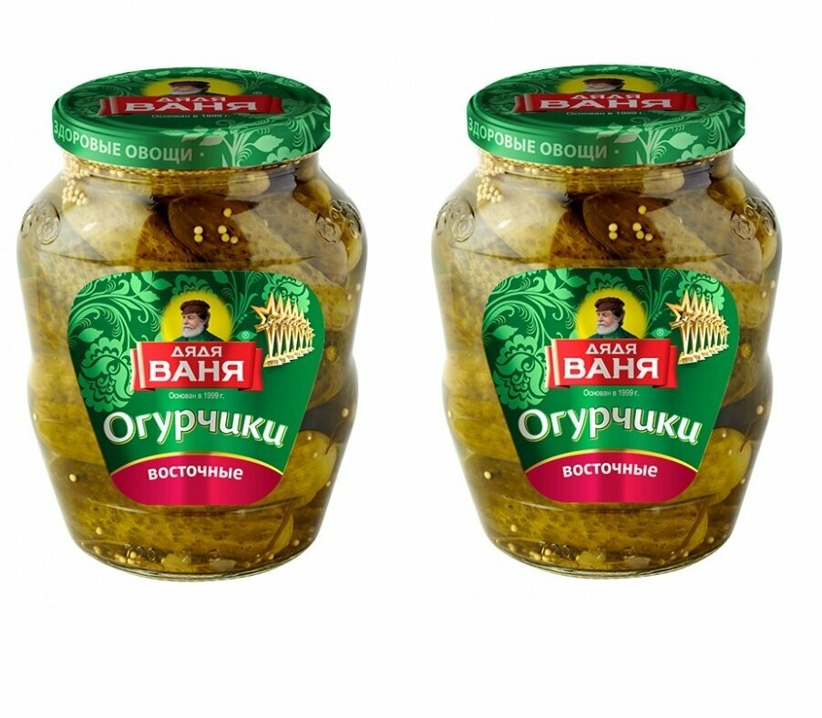 Огурцы "Дядя Ваня" маринованные Восточные 680 г 2 шт