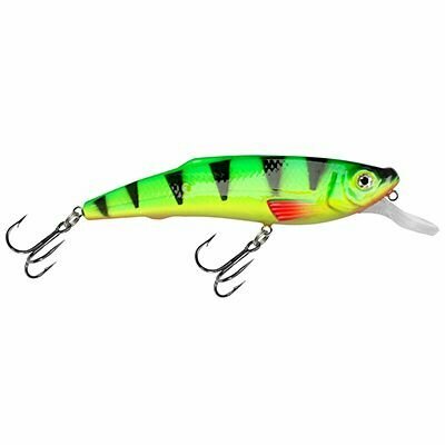Воблер для рыбалки AQUA яппи NORMAL 95mm, вес - 13,0g, цвет 019 (флуоресцентный окунь), 1 штука