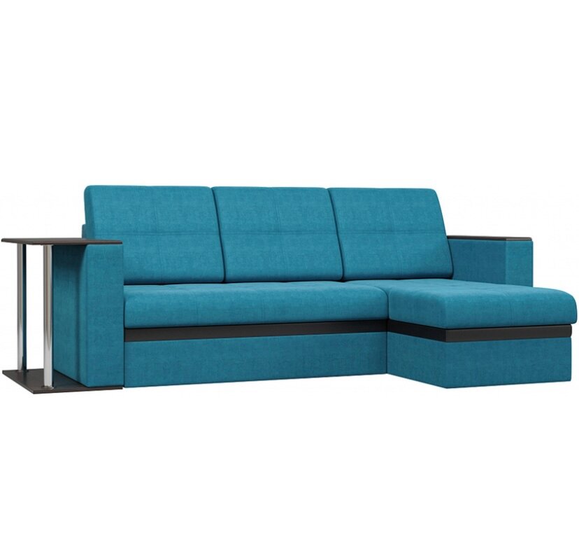Диван угловой DiHall "Атланта Азур", со столиком, механизм еврокнижка