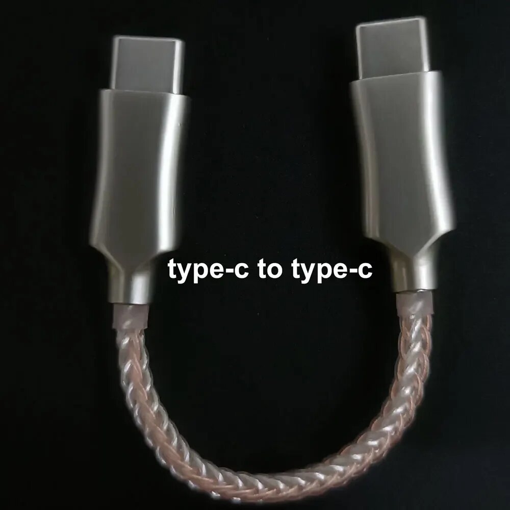 Новый кабель ios to Type-C DAC OTG, 8-ядерный монокристаллический медный USB C to Micro USB для i Phone 15 12 Pro Max 11 X Android Gold TC-TC