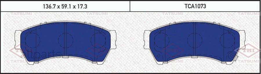 TATSUMI TCA1073 Колодки тормозные дисковые передние