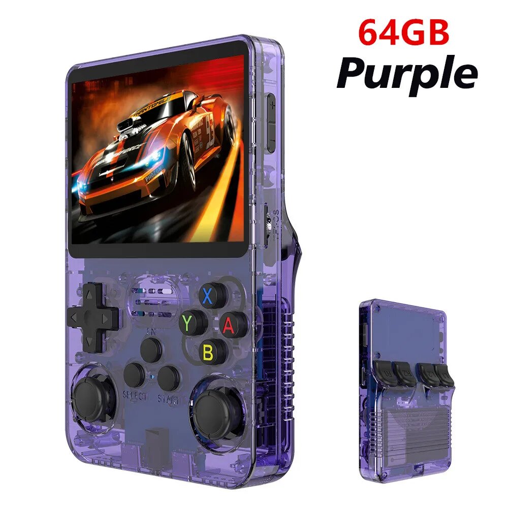 Портативная игровая консоль R36S Purple 64GB