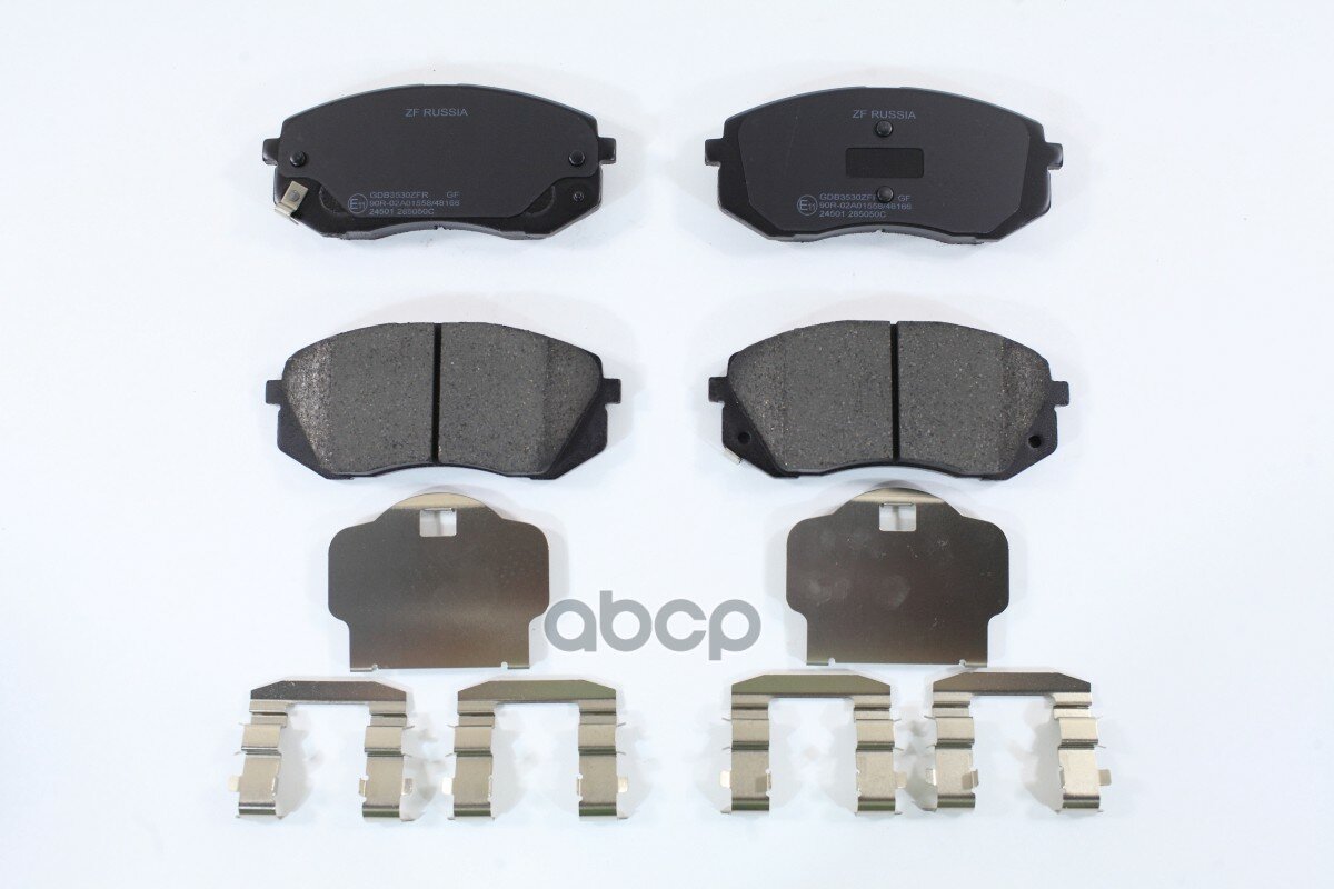 Колодки тормозные передние HYUNDAI ix35 10-/ i40/KIA SPORTAGE 10-/SOUL 14- ZF Russia арт. gdb3530zfr