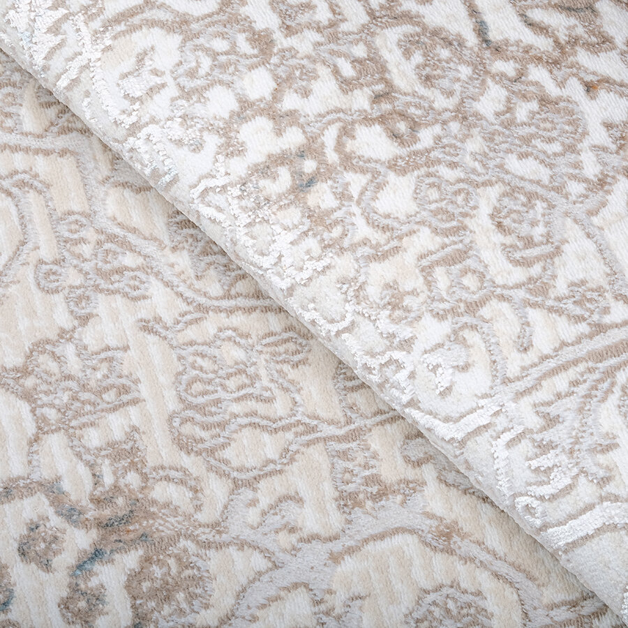 Ковер Турецкий Ascona дизайн 4323A цвет BEJ FLOS / BEJ FLOS Овал 0.8x1.4м