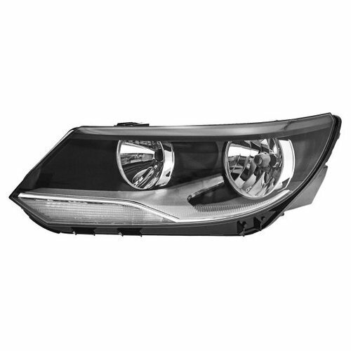 TIGUAN 11- фара левая черная С мотором Tyc 20E370052B