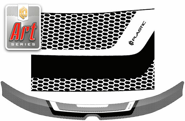 Дефлектор капота Renault Duster 2020-н. в. Серия "Art" белая САпластик