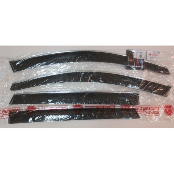 Дефлекторы окон накл. KIA SORENTO III Prime (2014-) "COBRA" хром. молдинг (K14014CR)