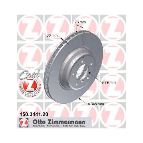 Диск тормозной для автомобиля BMW БМВ, ZIMMERMANN 150.3441.20 (1 шт.)