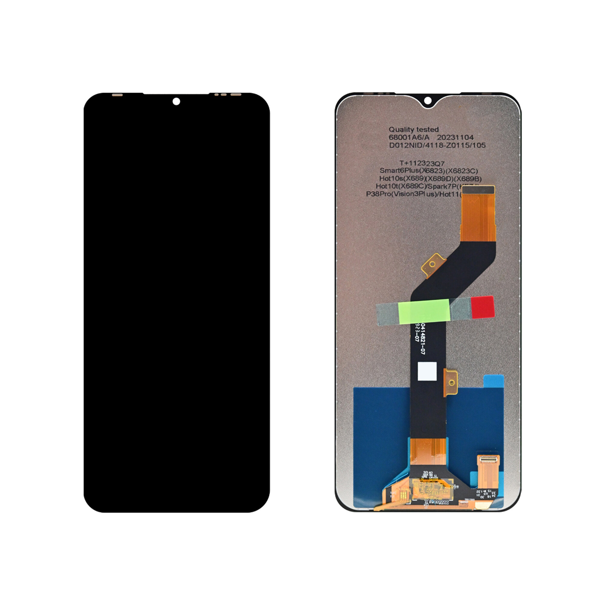 Дисплей (экран) в сборе с тачскрином для Infinix Smart 6 Plus (X6823C) черный (Premium LCD) / 720x1612