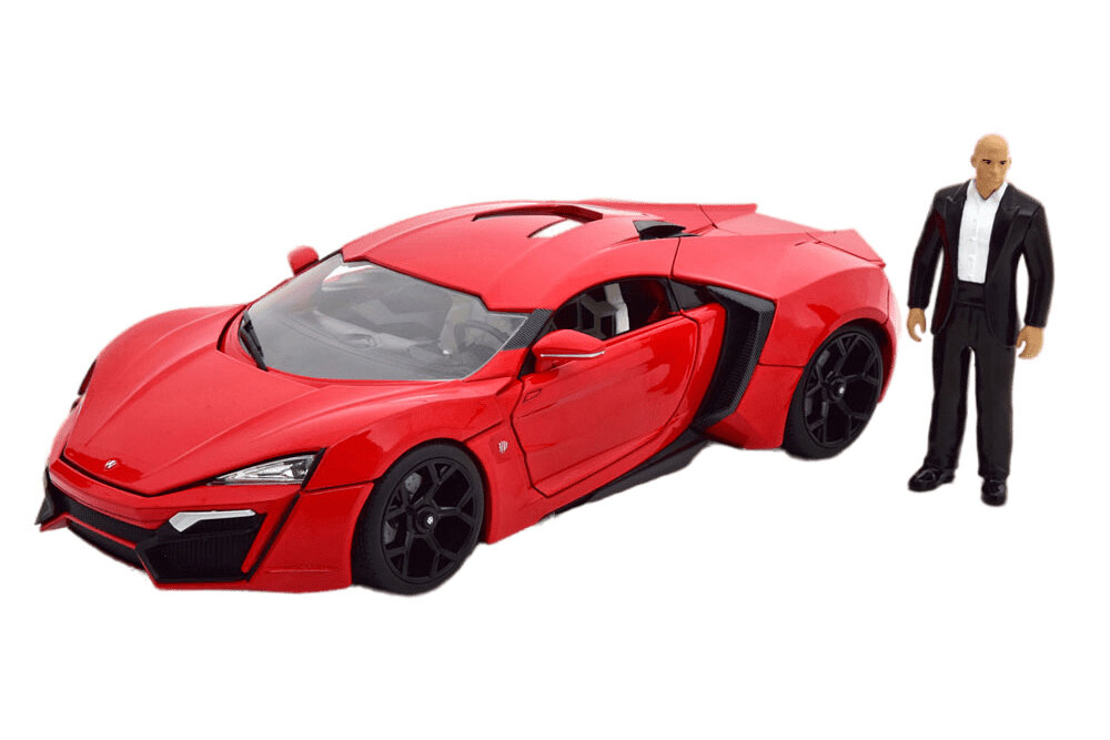 Модель коллекционная JADA Lykan hypersport 2014 fast & furious 7 2015 / ликан хайберспорт с фигуркой торетто