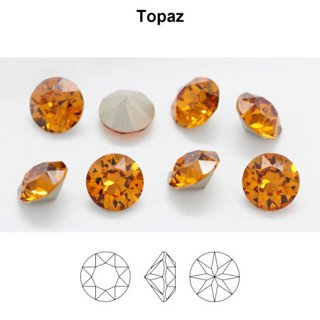 Ювелирный кристалл Swarovski, Шатон (#1088), pp18 (2.5мм), янтарный, с фольгой, 50 шт.