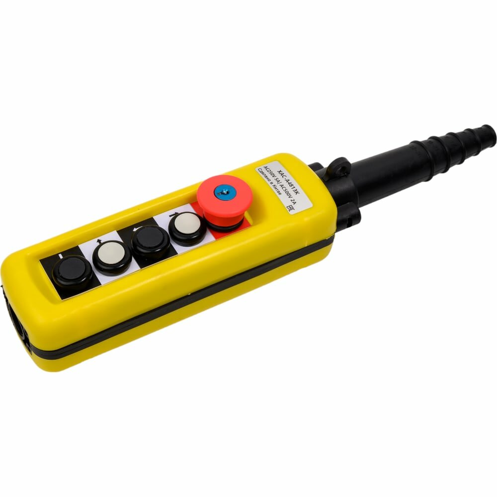 Кабельный пульт 4 кнопки, 1-ступенчатая, авар. стоп, ключ, XAC-A A4813K