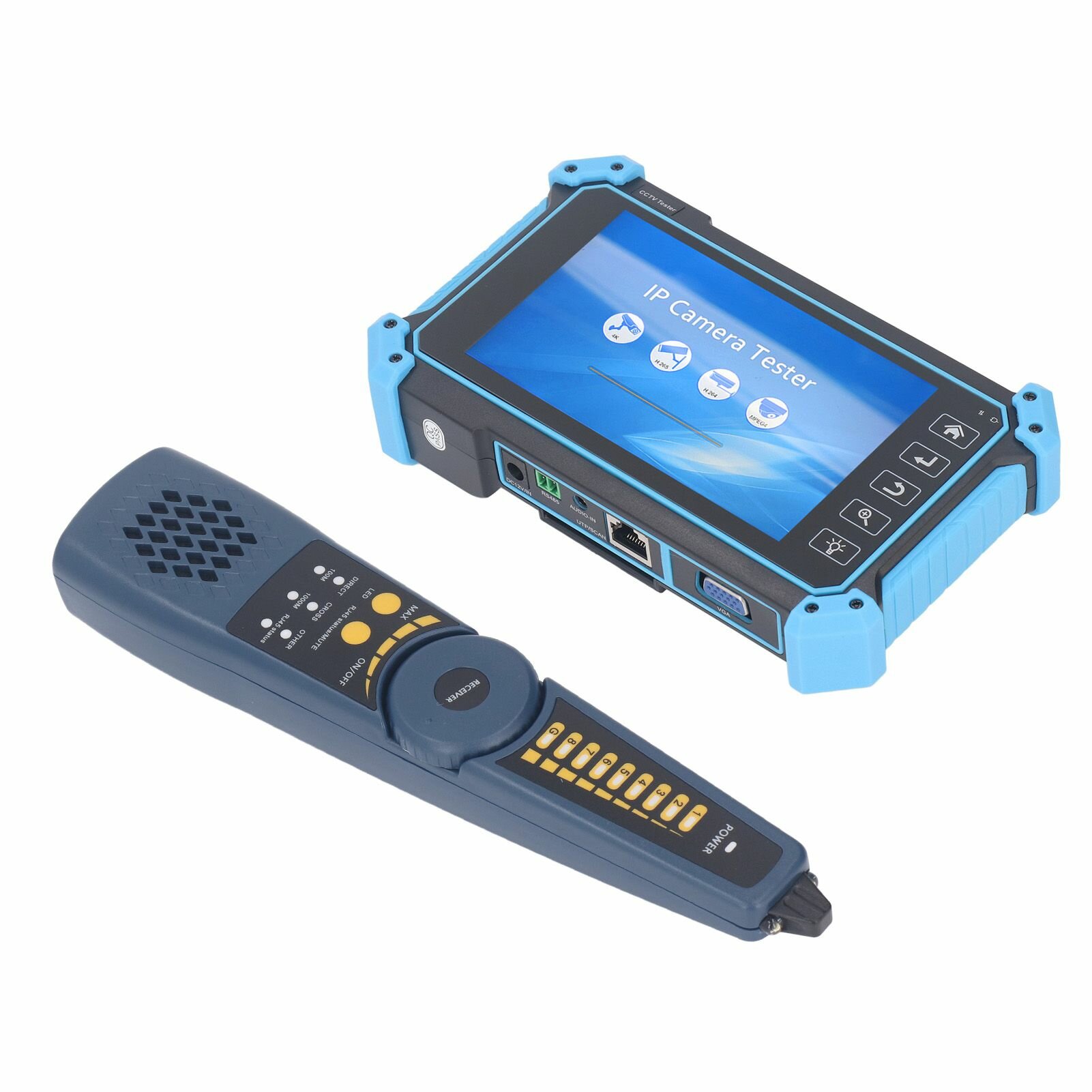 IP-тестер камер 5.4 дюйма IPS сенсорный экран HD VGA вход CCTV AHD CVI TVI Аналоговый монитор с поиском линии 100-240VAC, штекер EU