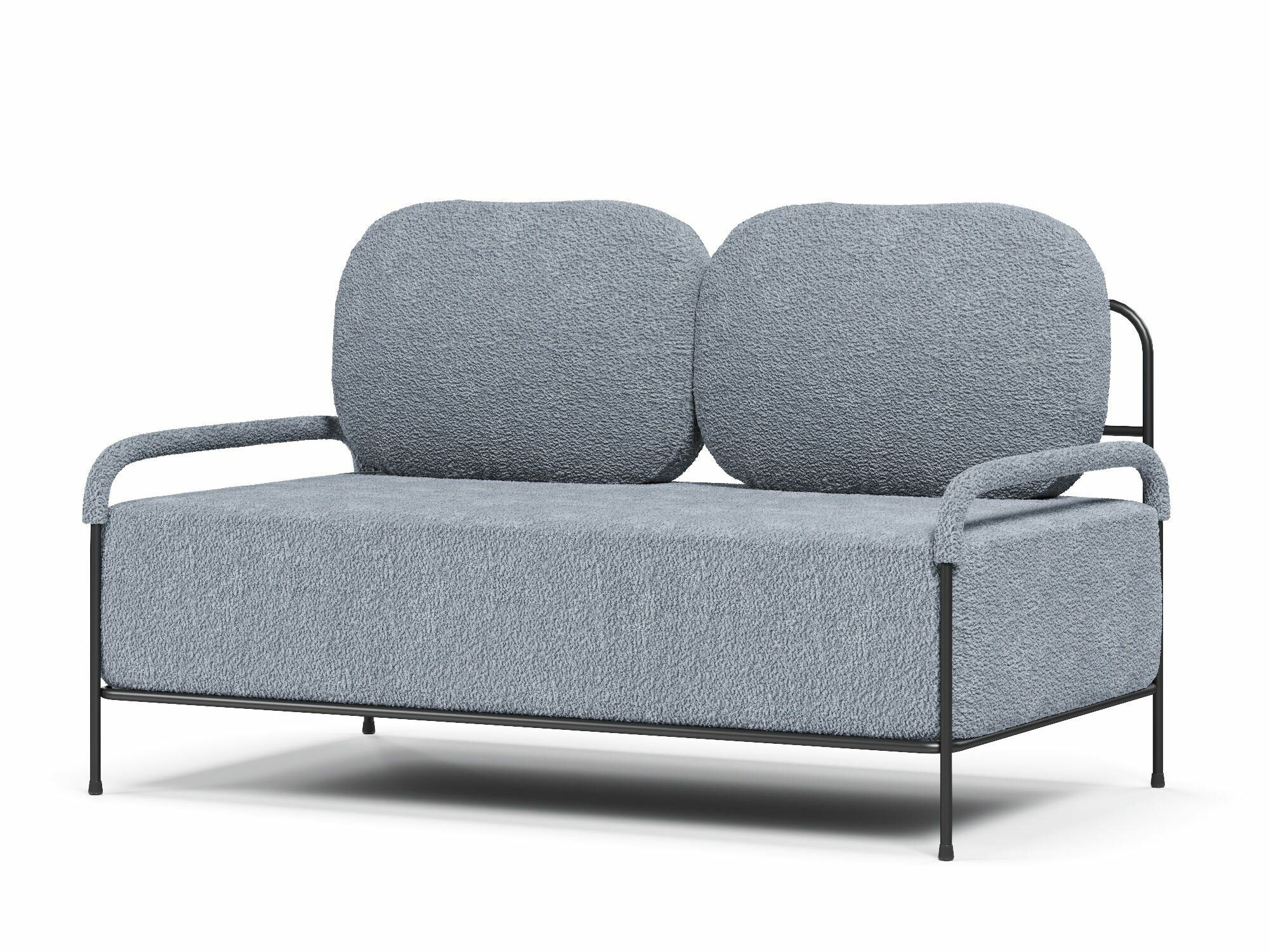 Диван Novelti Gufo LUX Сamby76 (126х72х85 см), букле, цвет голубой