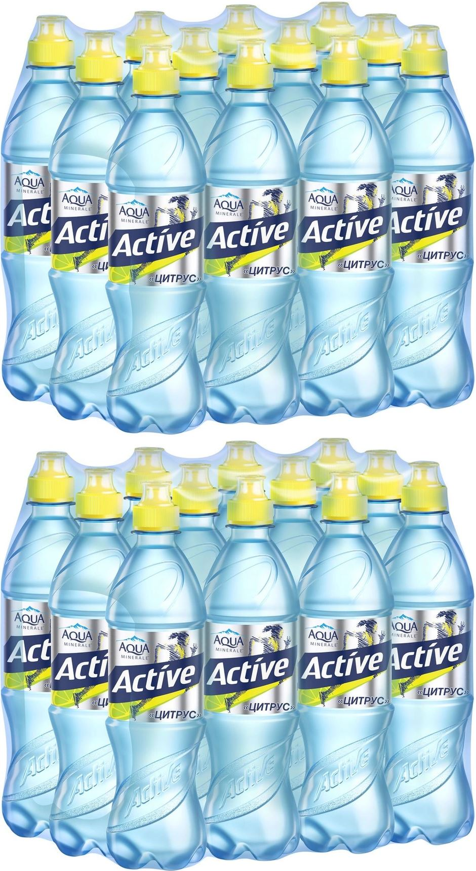 Актив 0,5л.*12шт. Цитрус Спорт - 2 упаковки Aqua Minerale Active