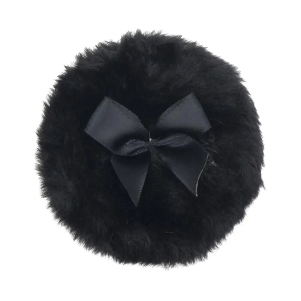 Велюровая пуховка для пудры Black