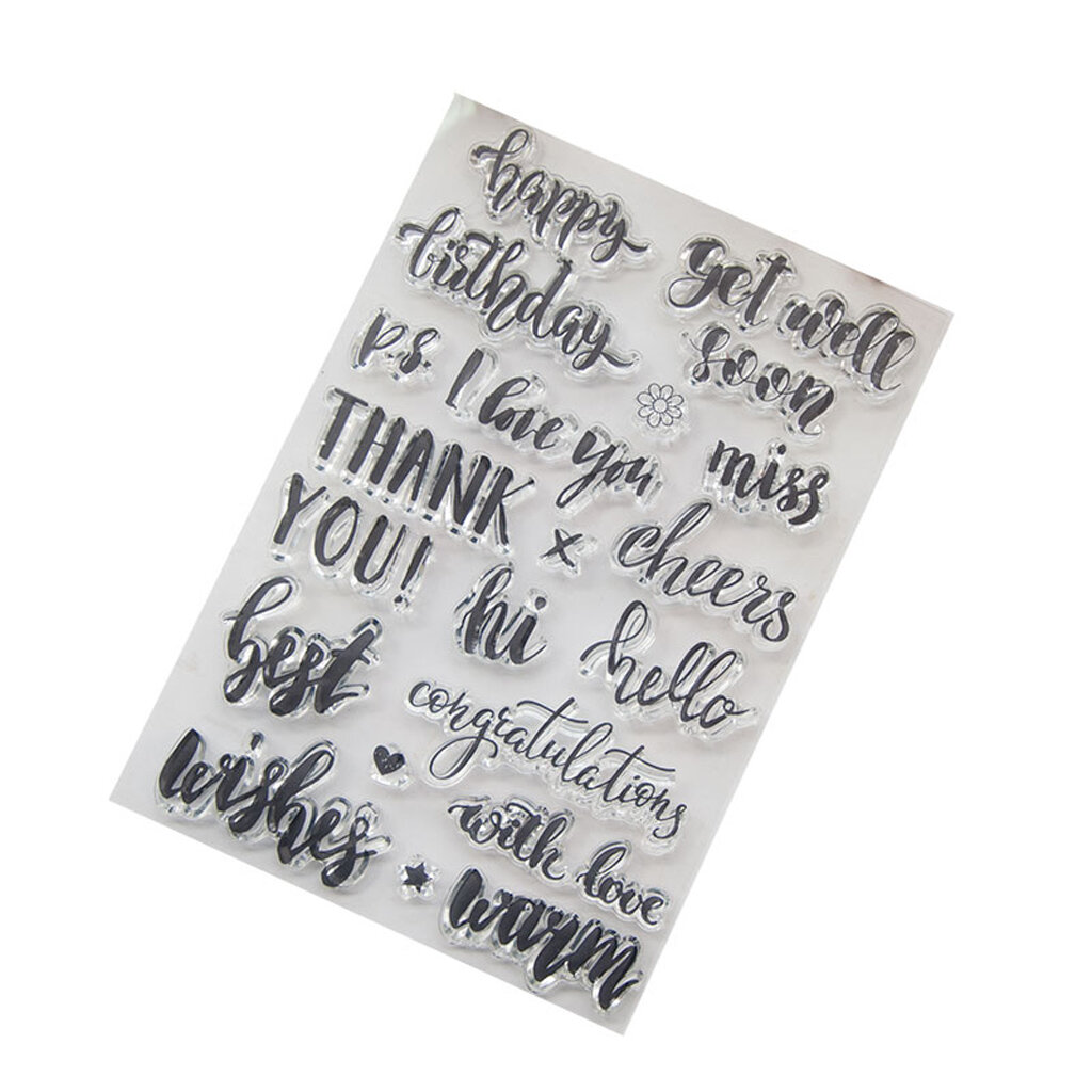 С Наилучшими Пожеланиями Сделай САМ Силиконовый Прозрачный Штамп Цепляющаяся Печать Альбом Для Вырезок Тиснение Декор Альбома