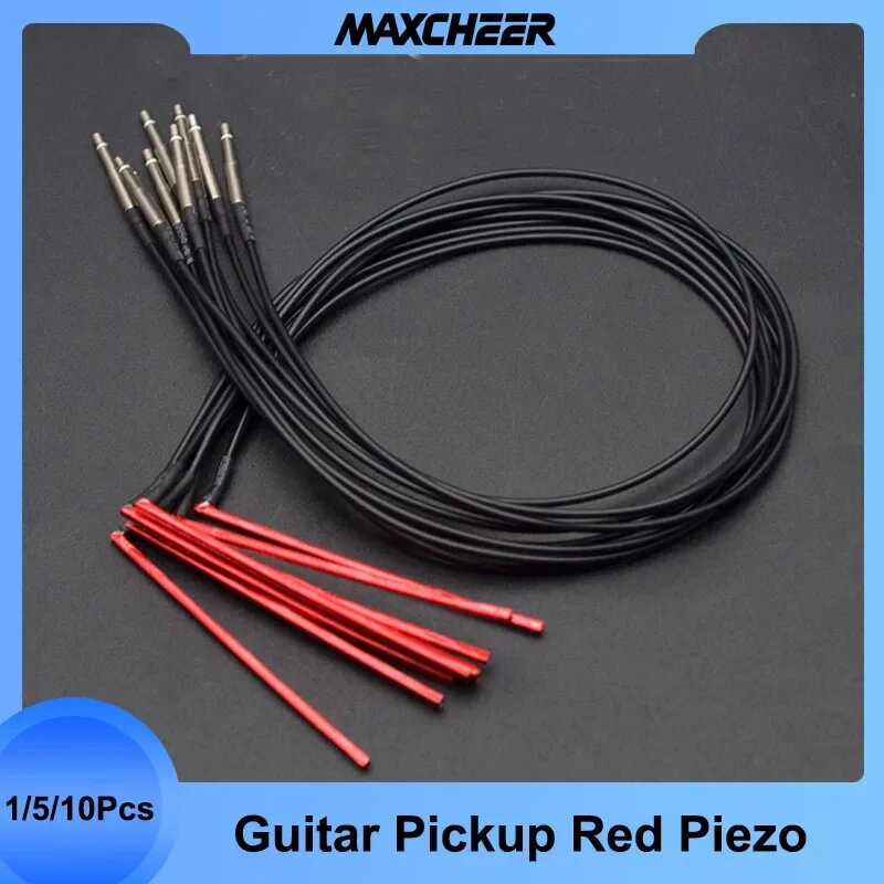 MAXCHEER Пиезо звукосниматель для укулеле 40/65 мм красный for Guitar 10pcs