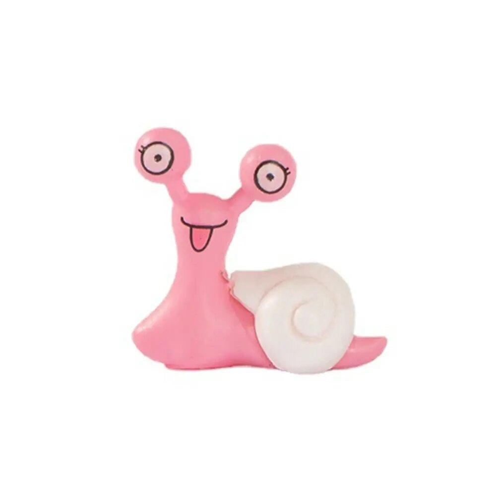 Миниатюрная пластиковая фигурка улитки pink