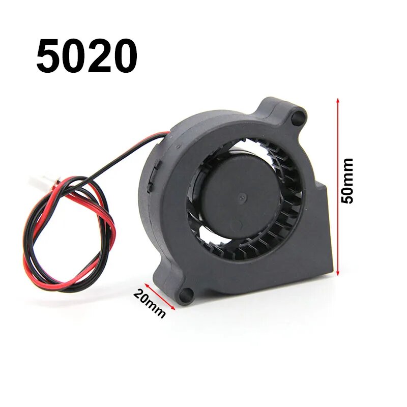 Бесщеточный кулер для 3D-принтера J-головка 5020, 12V
