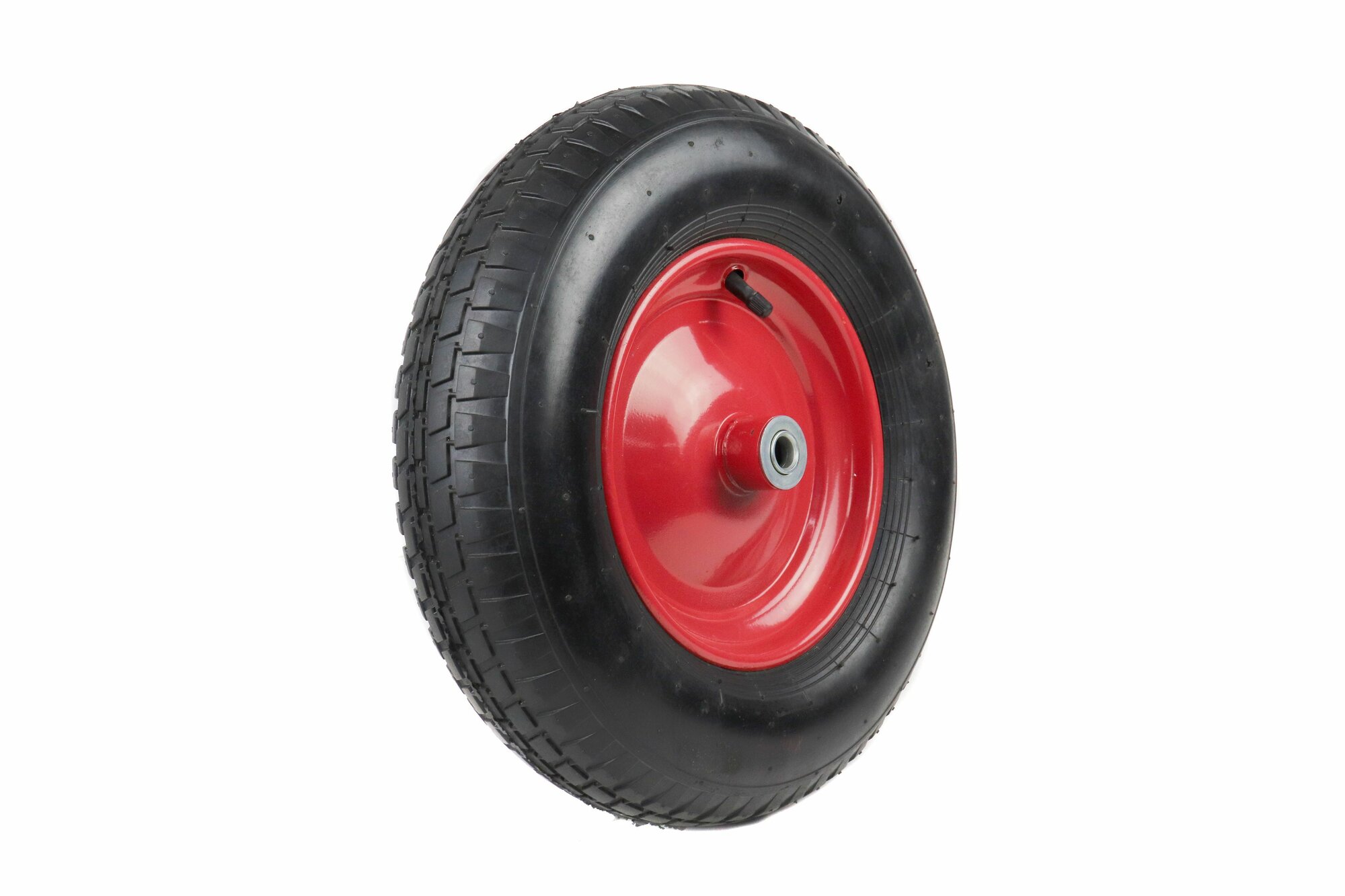 Колесо тачки садовой 8" 4,8/4,0-8" (под ось 16мм) ступица, подшипник, камера