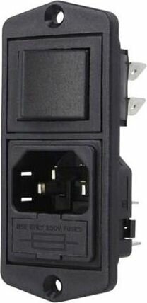 Разъем BULGIN BVA01/Z0000/10 Разъем: питания AC гнездо "папа" 10А 250ВAC IEC 60320 UL94V-0 1шт
