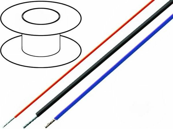 Кабель HELUKABEL 25553 HELUFLON-FEP-6Y многожильный Cu 1x1мм2 FEP синий 1 шт