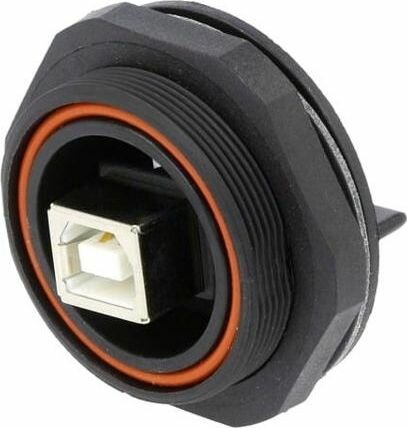 Разъем BULGIN PX0845/B USB B, гнездо, PIN 4 резьбовая, USB Buccaneer, IP68, 1 шт