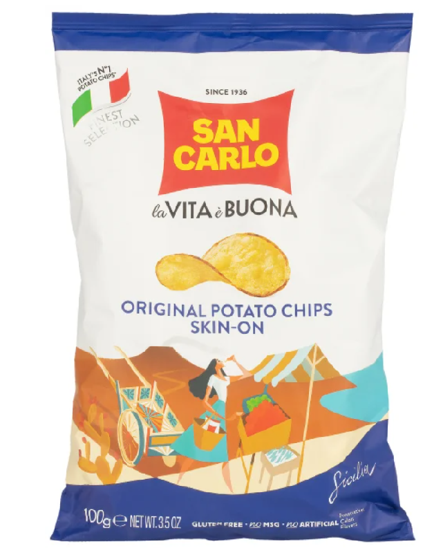 Чипсы картофельные SAN CARLO по-деревенски /пакет/ 100г