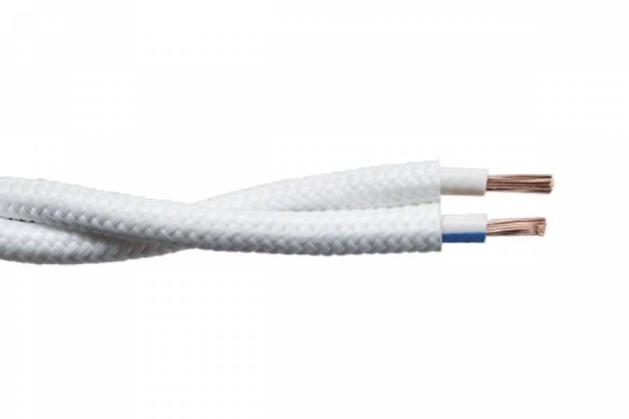 Кабель ретро-проводка BIRONI провод 2/2,5 белый B1-425-71-50 ЛОТ 50 м