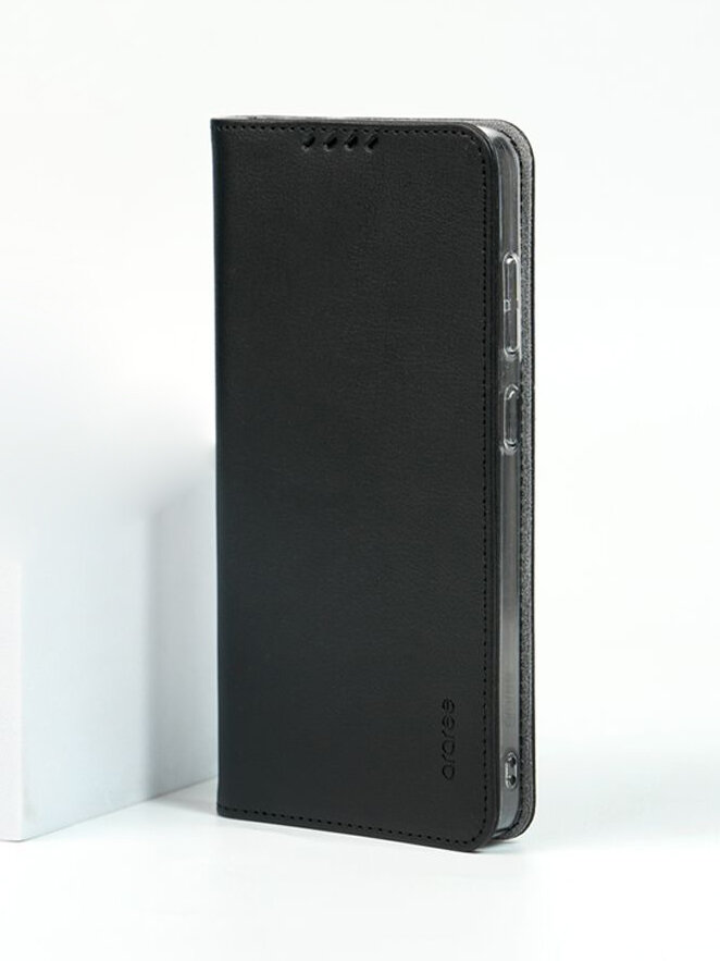 Чехол Araree Mustang Diary для Galaxy для Galaxy S25, искусственная кожа, поликарбонат, черный