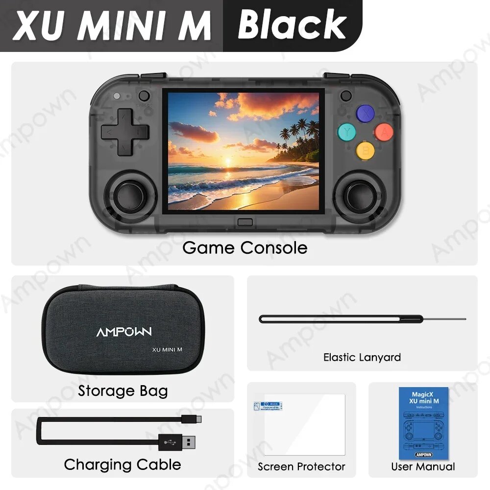 Ampown XU MINI M Black, 128G(11K Games)
