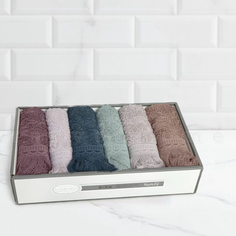 Набор полотенец Karven VASE (6 предметов, 30x50)