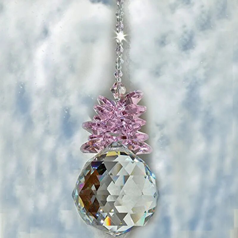 Хрустальный ловец солнца WQM&YXT 30mm Ball, pink