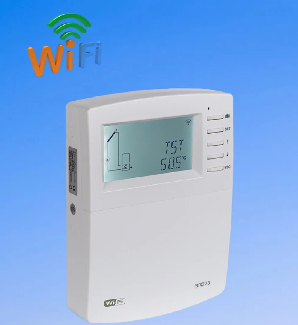 Новая модель солнечного контроллера воды SR223 с функцией Wi-Fi для отдельной солнечной системы водонагревателя под давлением