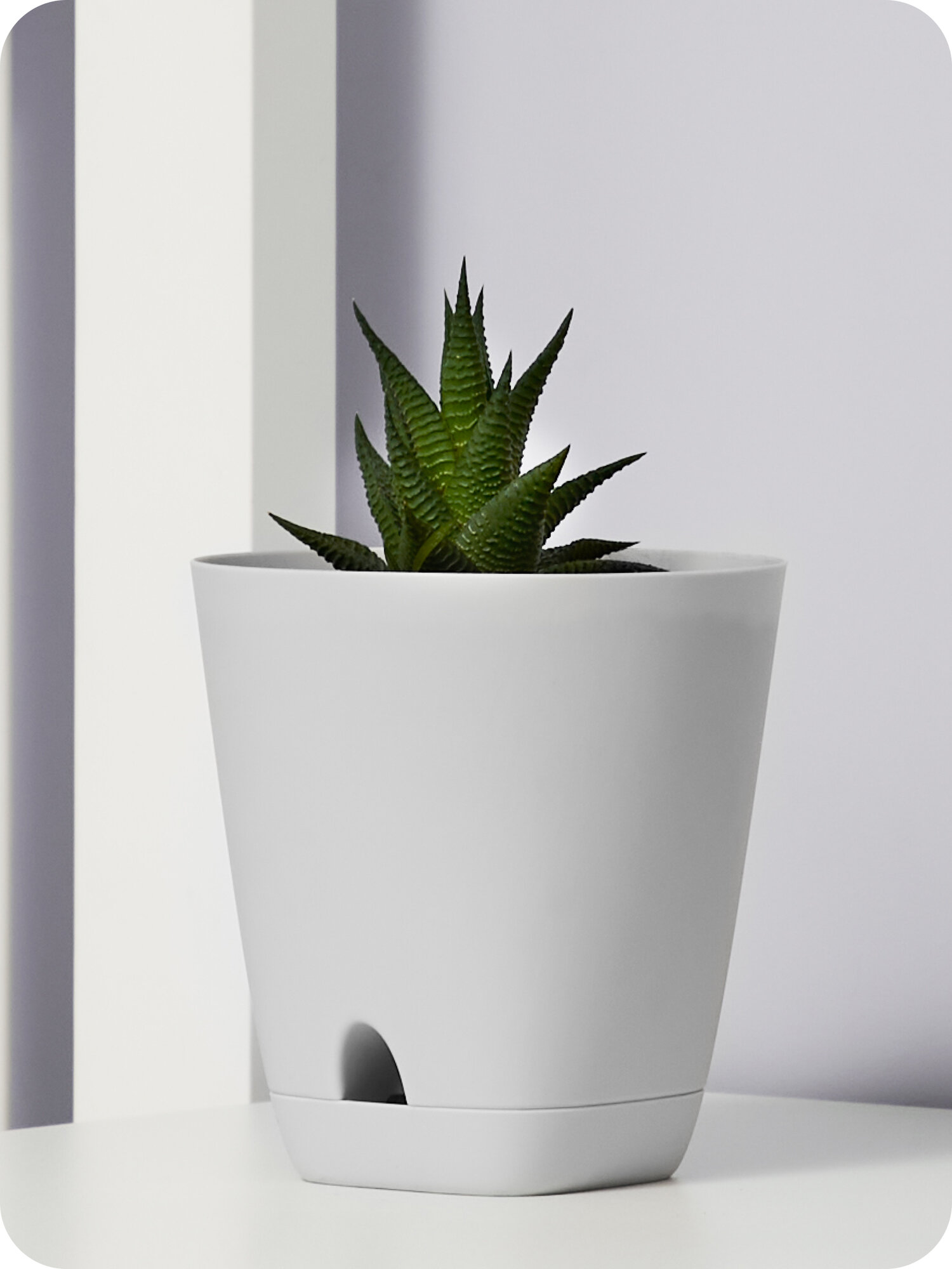 Горшок для цветов «Гранд», Альт-Пласт, 2лх1шт, серый, пластик