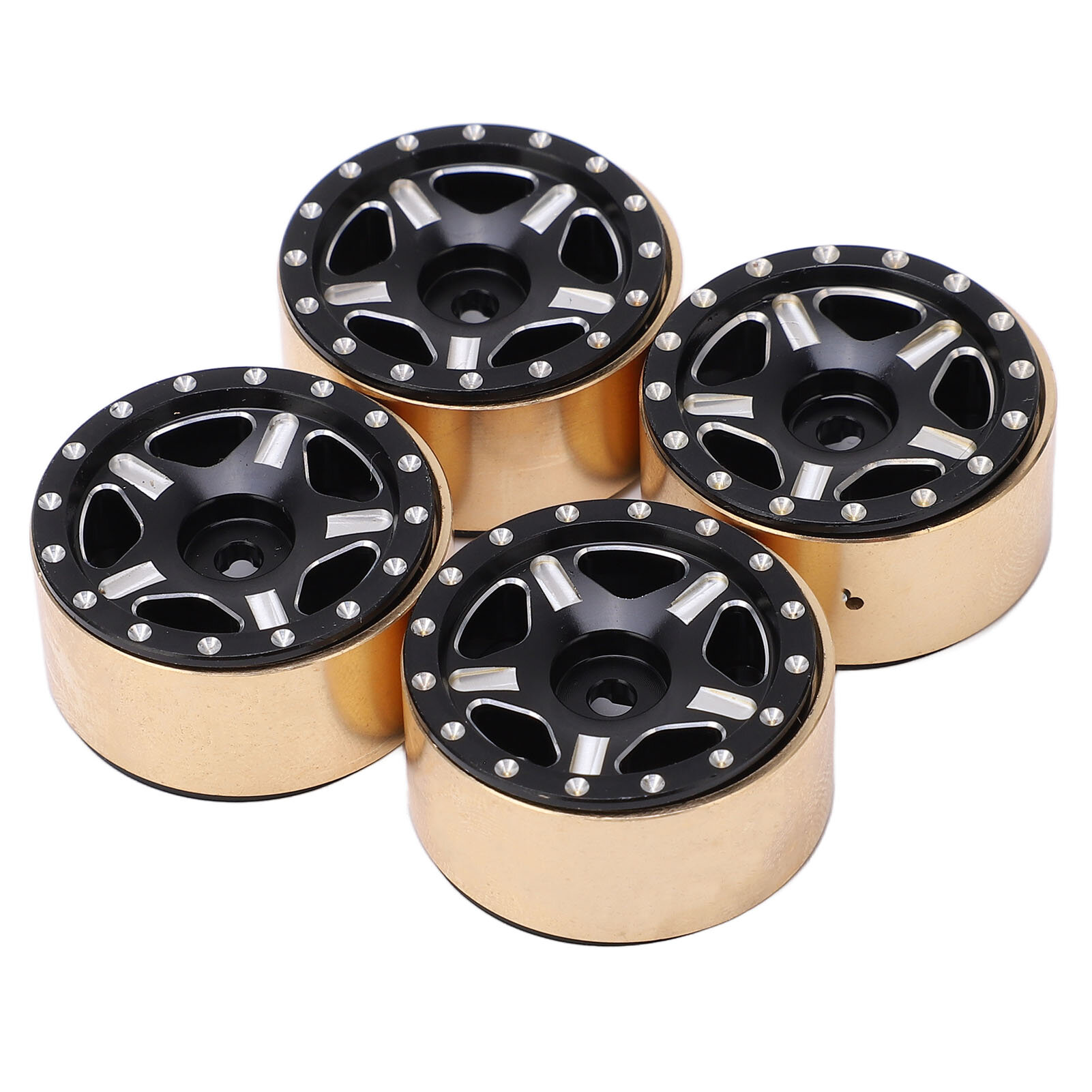 4 шт. алюминиевые и латунные Bead Lock Hub для колес RC автомобилей Axial SCX24 1/24, черные