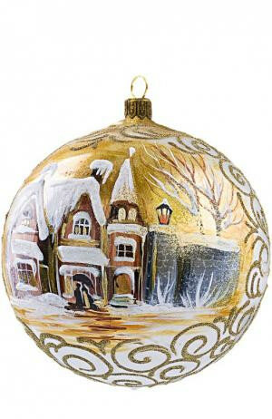 Шар 100мм Зимнее золото