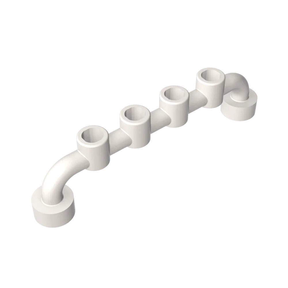 Белый GOBRICKS GDS-729 Bar 1x6 конструктор, цвет 090