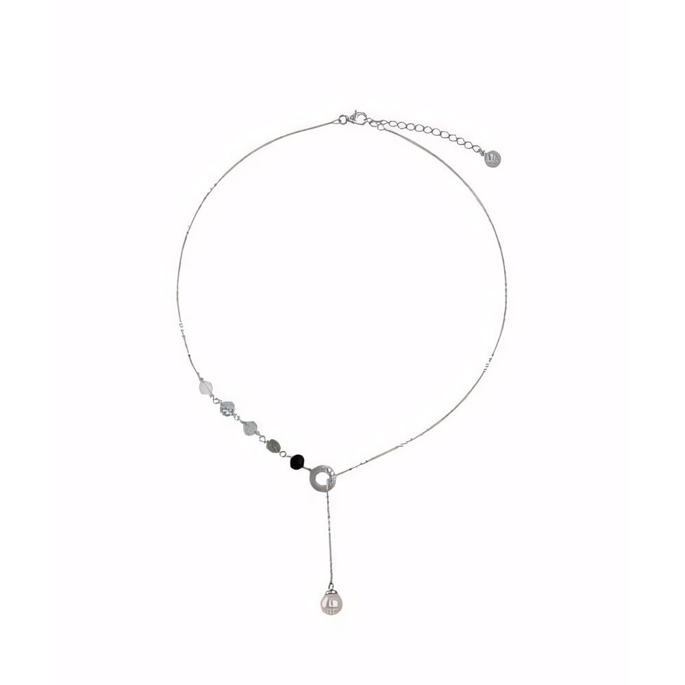 Колье, серебро, 925 проба, родирование, жемчуг