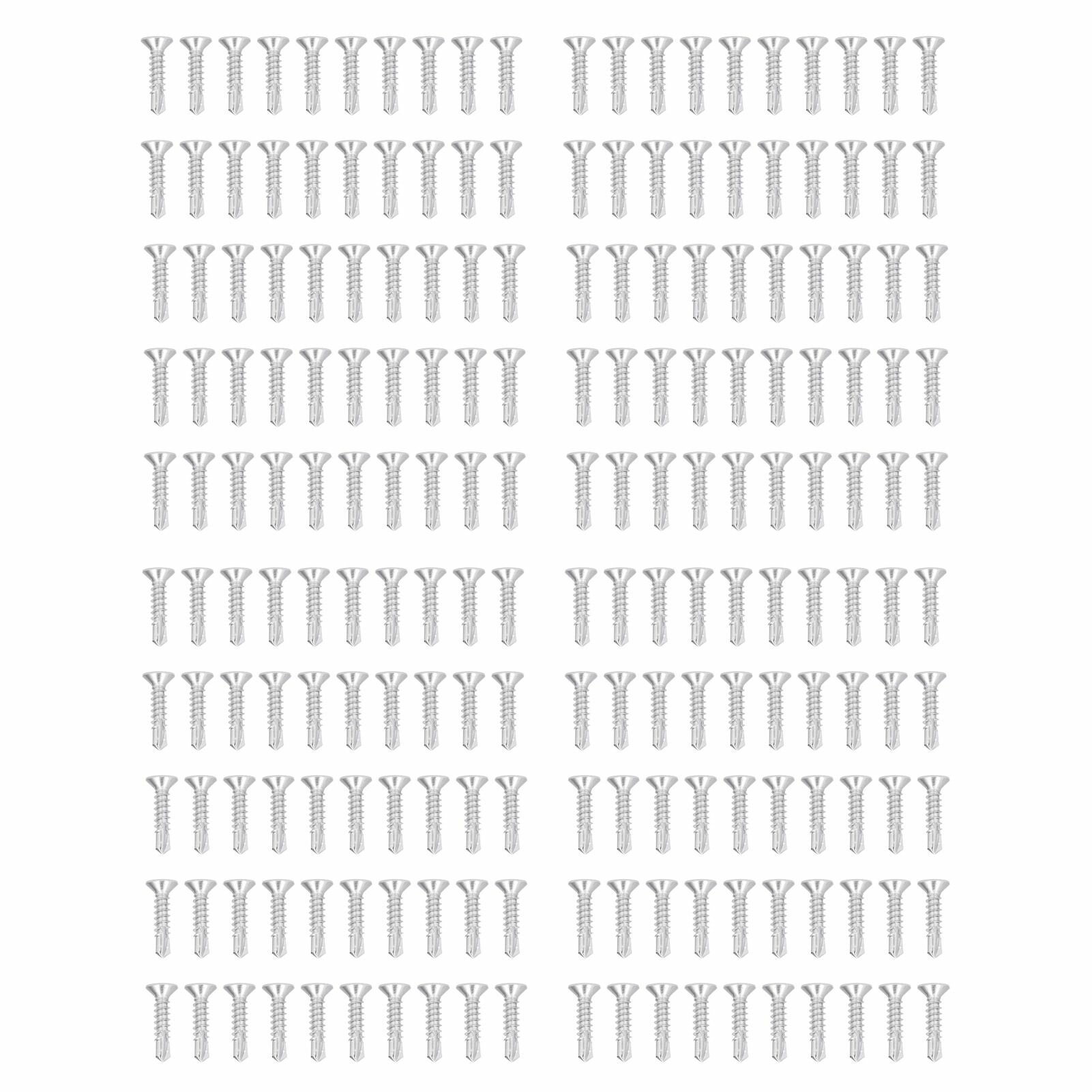 200 шт. Самосверлящие винты с потайной головкой, нержавеющая сталь 410, номинальная длина 19 мм, M4.2 18
