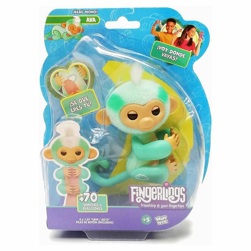 Wow Wee Fingerlings / Самая озорная электронная интерактивная игрушка-обезьянка с более чем 70 различными звуками и реакциями, Молодняк оригинал