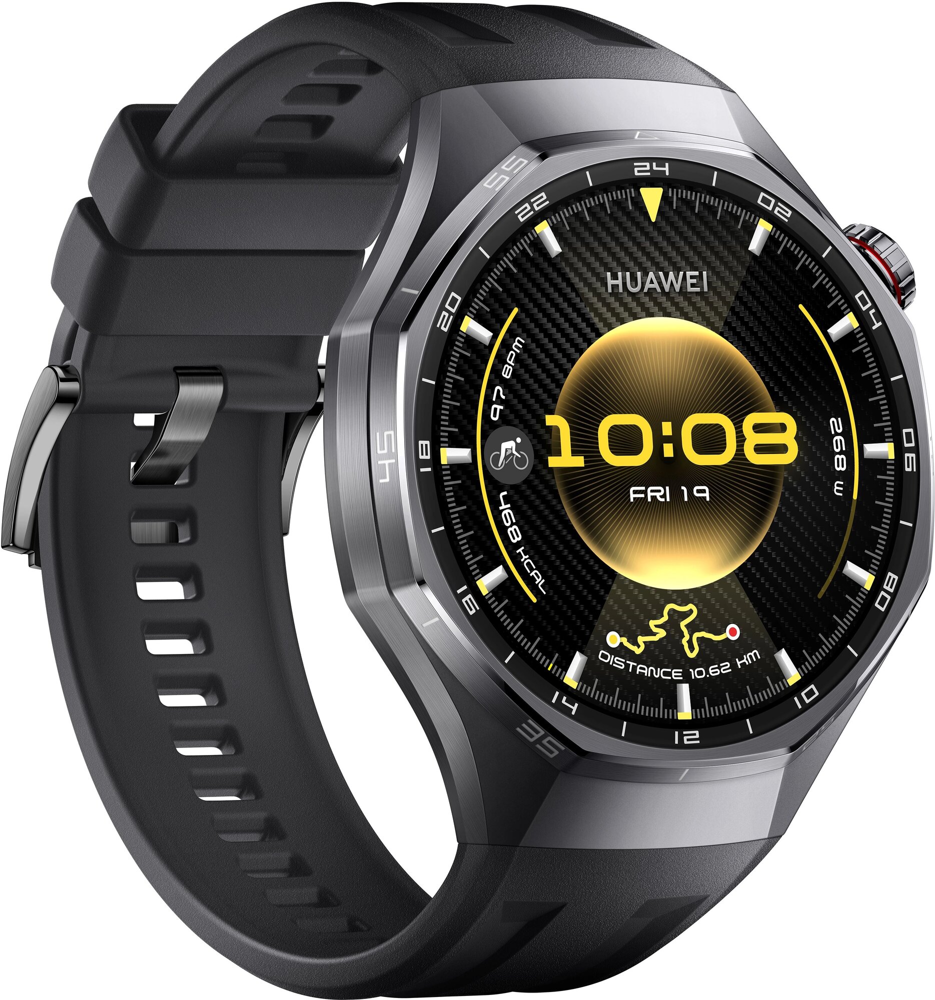 Смарт-часы HUAWEI Watch GT 6 Pro, Черный ремешок из фторэластомера, B29 (55020FWC) Ростест