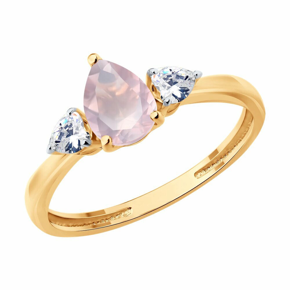 Кольцо, красное золото, 585 проба